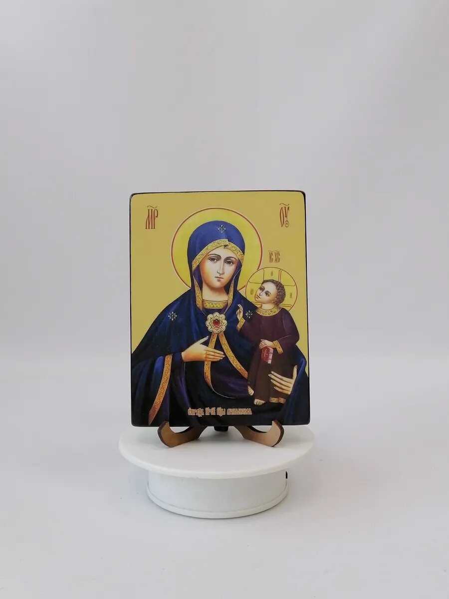 Армянская икона Божьей матери, 12x16x1,8 см, арт И7643
