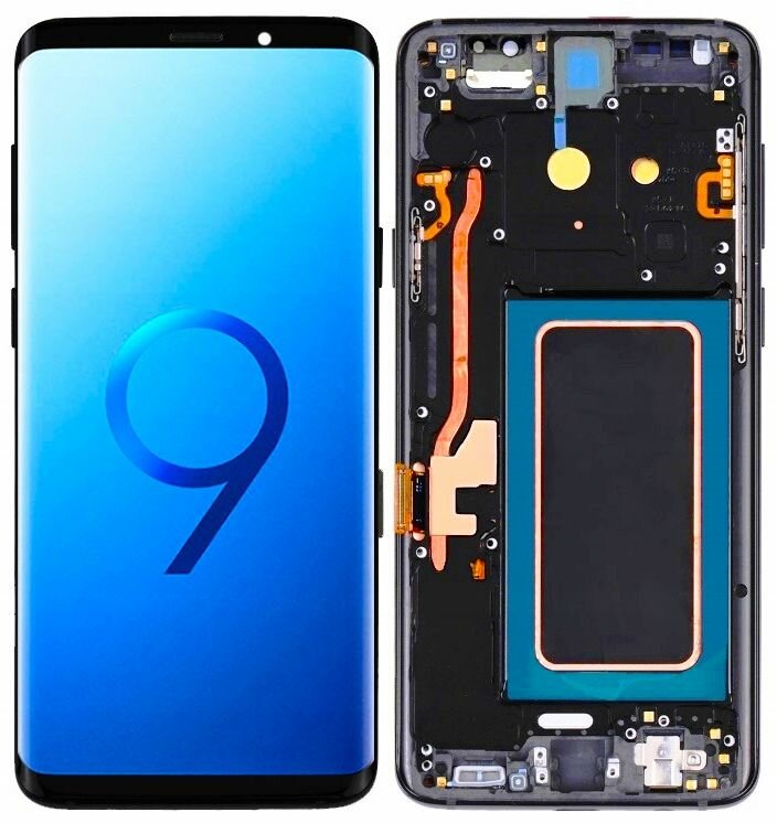 Дисплей для Samsung G960F (S9) модуль с рамкой Черный - (In-Cell)