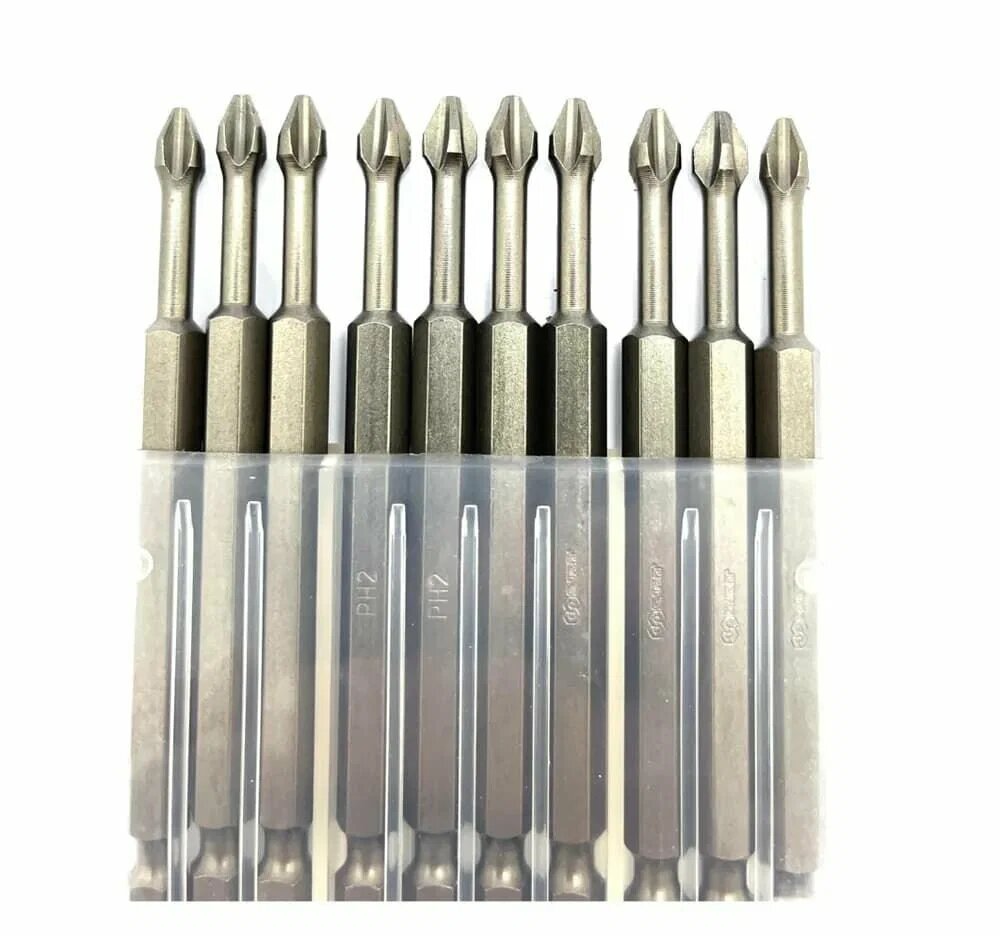 Биты PZ 2 x 90 мм 10шт. Торсионные S2 Магнитные с антислипом Skrab 43871