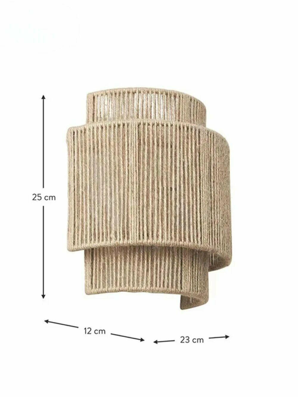 Настенный светильник JOYINLED из ротанга, 3000K Warm Light, As Shown