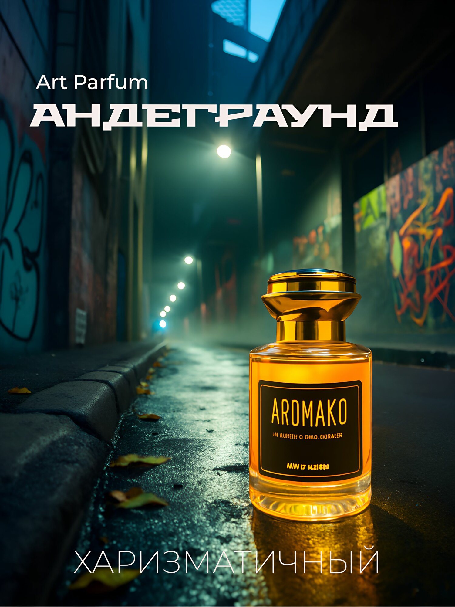 Арт парфюм AromaKo "Андеграунд" , туалетная вода 30мл, древесный пряный парфюм, духи