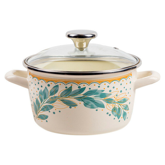 Кастрюля METROT Лара 2,5л 18см эмал. сталь с крышкой