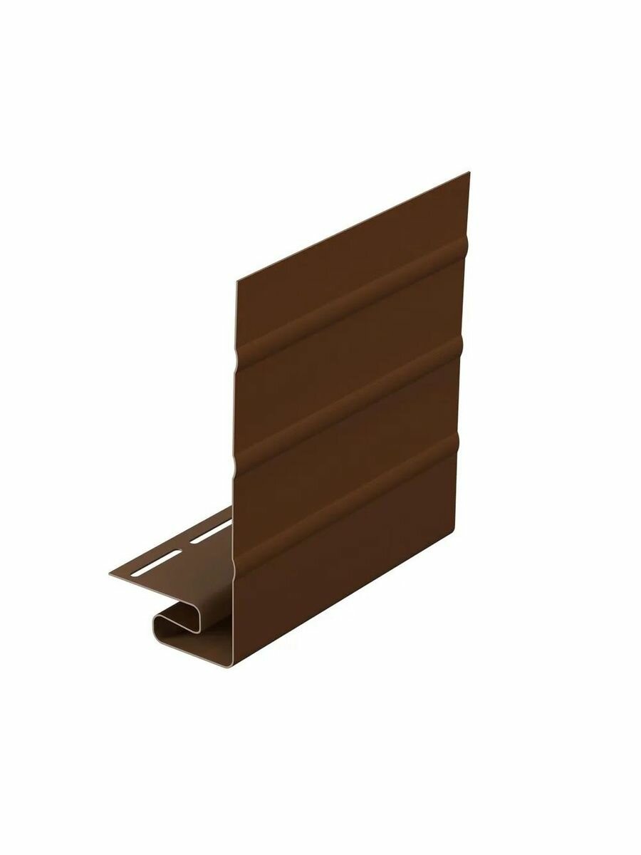 Торцевая планка Docke J-фаска "Шоколад", ПВХ, длина 1,5 м, для фасада, цвет коричневый