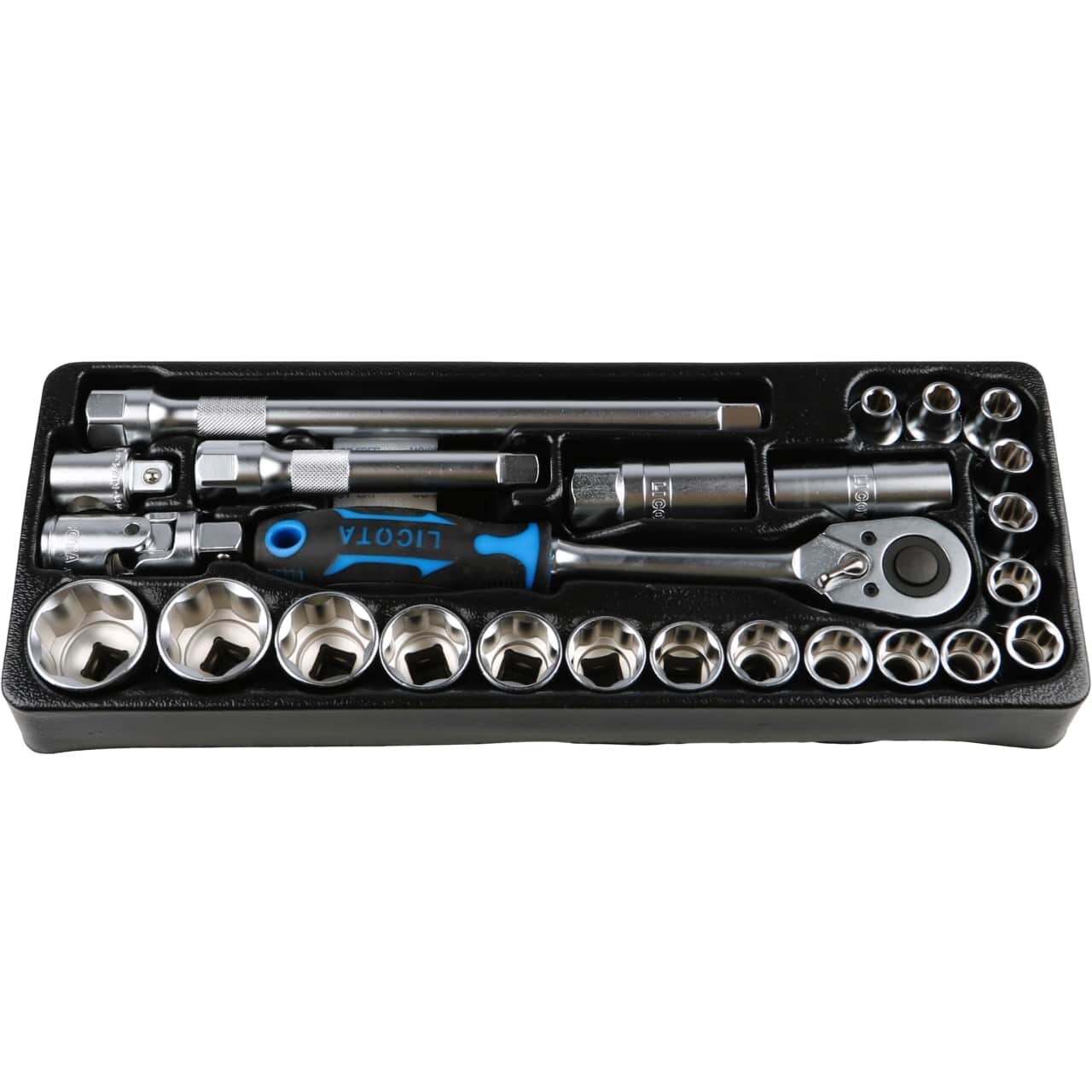 Licota ACK-384001 Набор торцевых головок 1/2" в ложементе 8 - 32 мм, 25 пр.