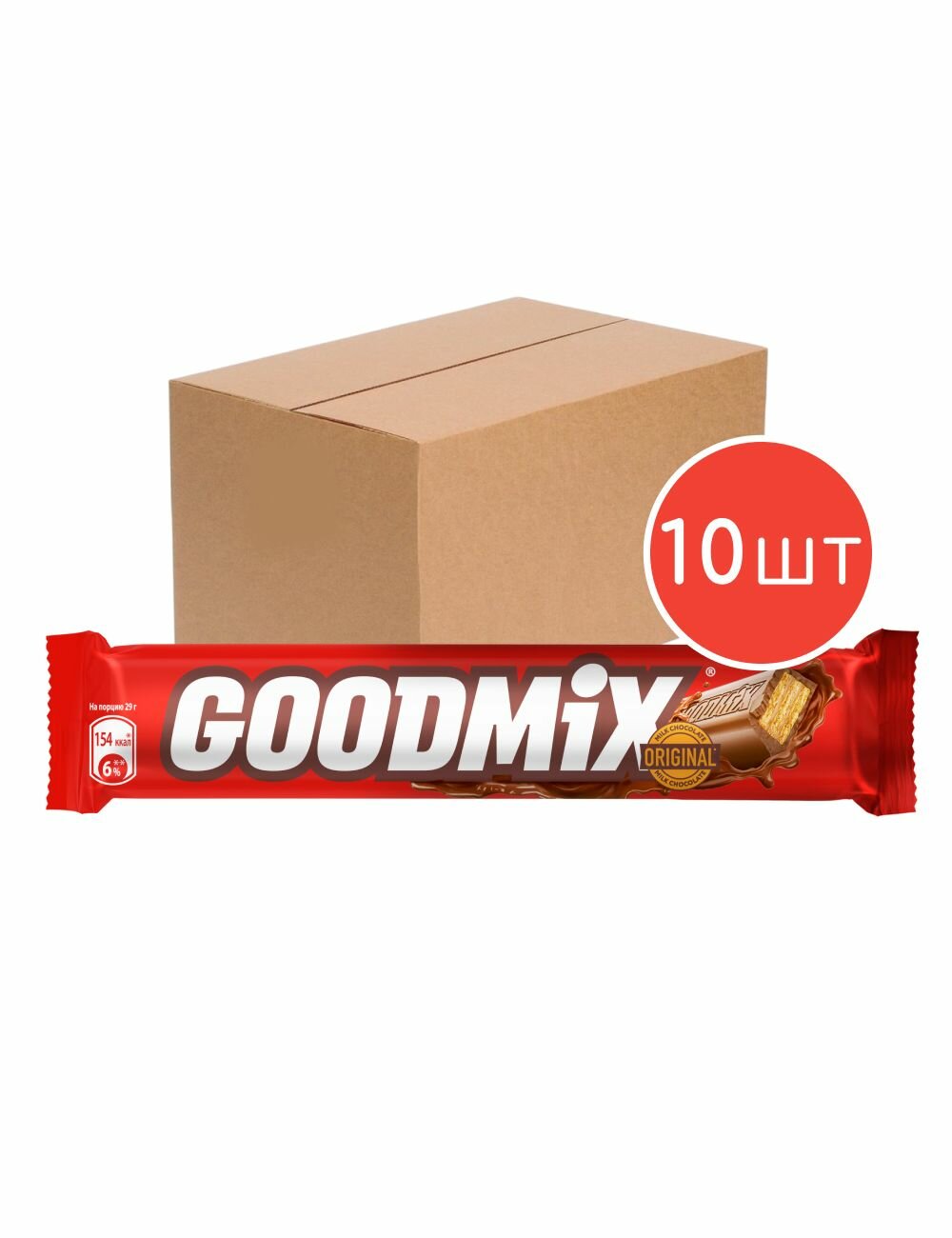 Шоколадный батончик GOODMIX original 29г 10шт