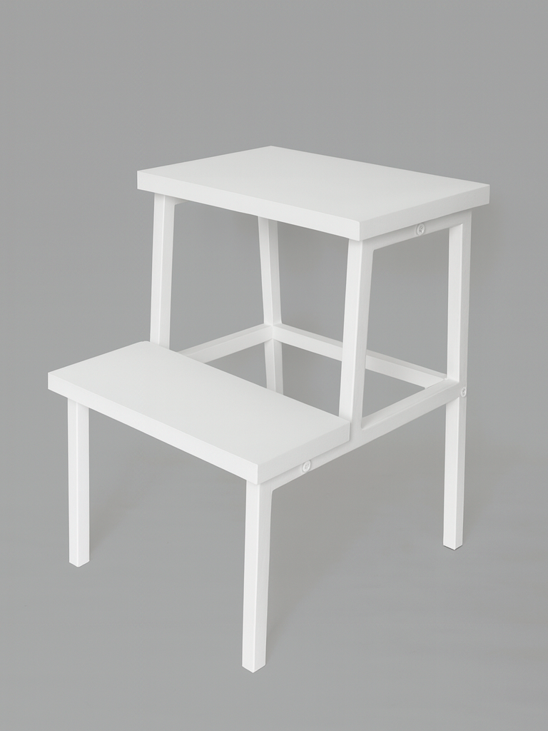 Табурет-стремянка усиленный Up 36х36х49 см, Белый, 25 мм