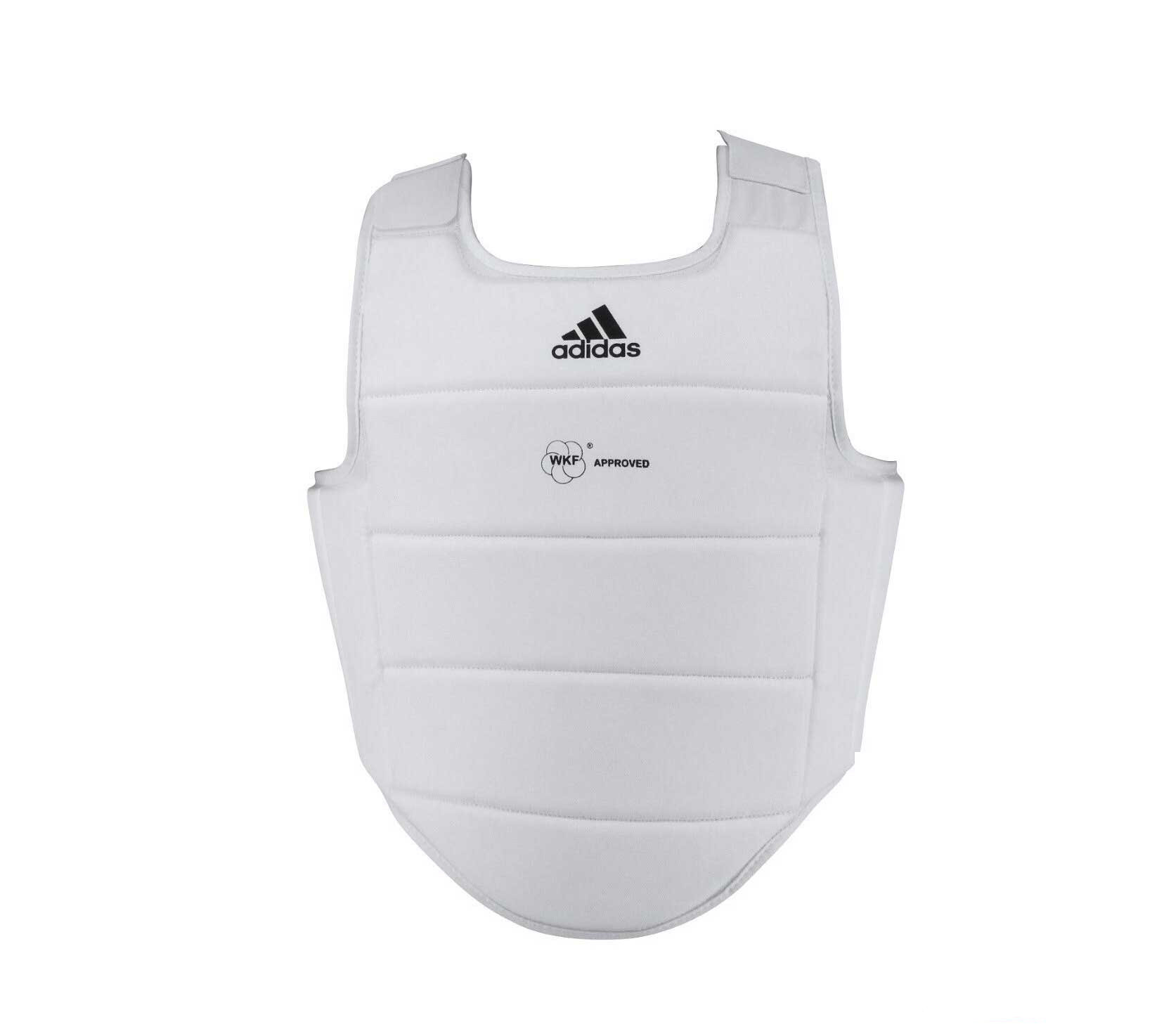 Защита корпуса Chest Guard WKF белая (размер M) для каратэ, adidas