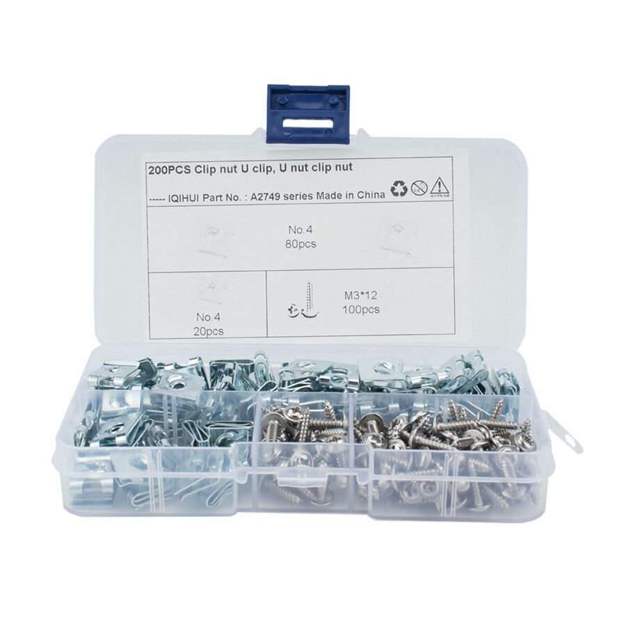 200 шт. Быстросъемные крепежные элементы, гайки U-образные, самонарезающие винты, шпильки, U-образные зажимы, внутренняя отделка панелей