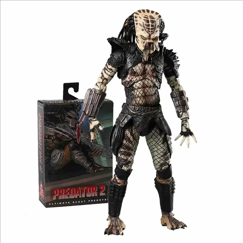 Фигурка Хищник Скаут с оружием Scout Predator подвижная сменная голова кисти 18 см