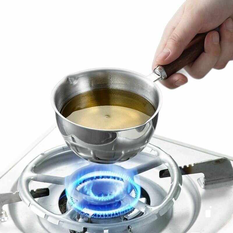 Многофункциональная мини-кастрюля из нержавеющей стали для разбрызгивания масла и варки яиц, 300 мл