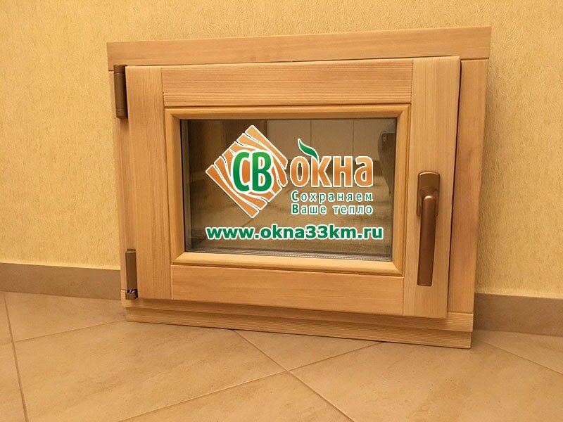 Окно для бани 500х700 из лиственницы заказать м Москве. ПОД ЗАКАЗ !