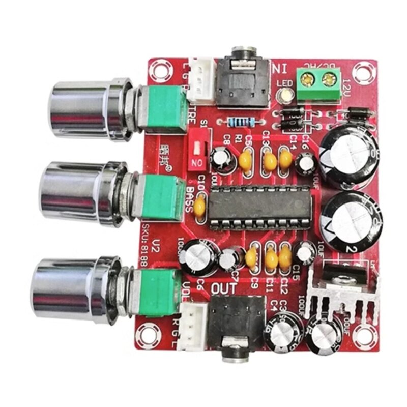 Предусилитель Цифрового аудиопроцессора R1075 Tone Board BBE для Улучшения Качества звука Источник Питания 6-15 В 15 МА SPI