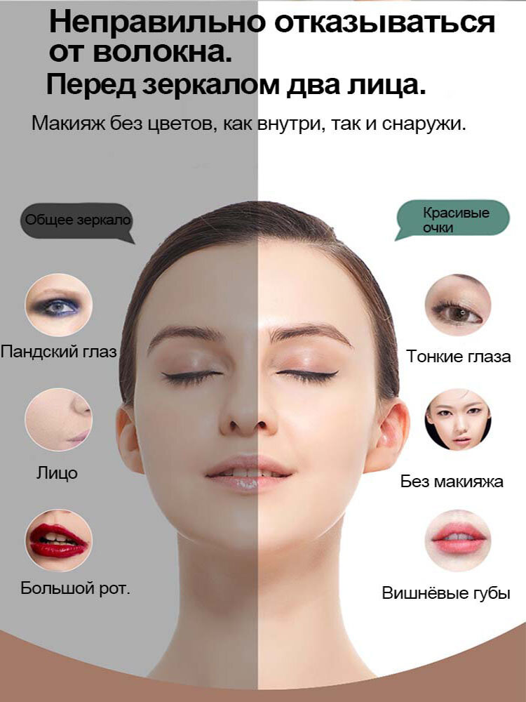 Зеркало с УФ камерой для проверки СПФ (SPF) крема с LED подсветкой