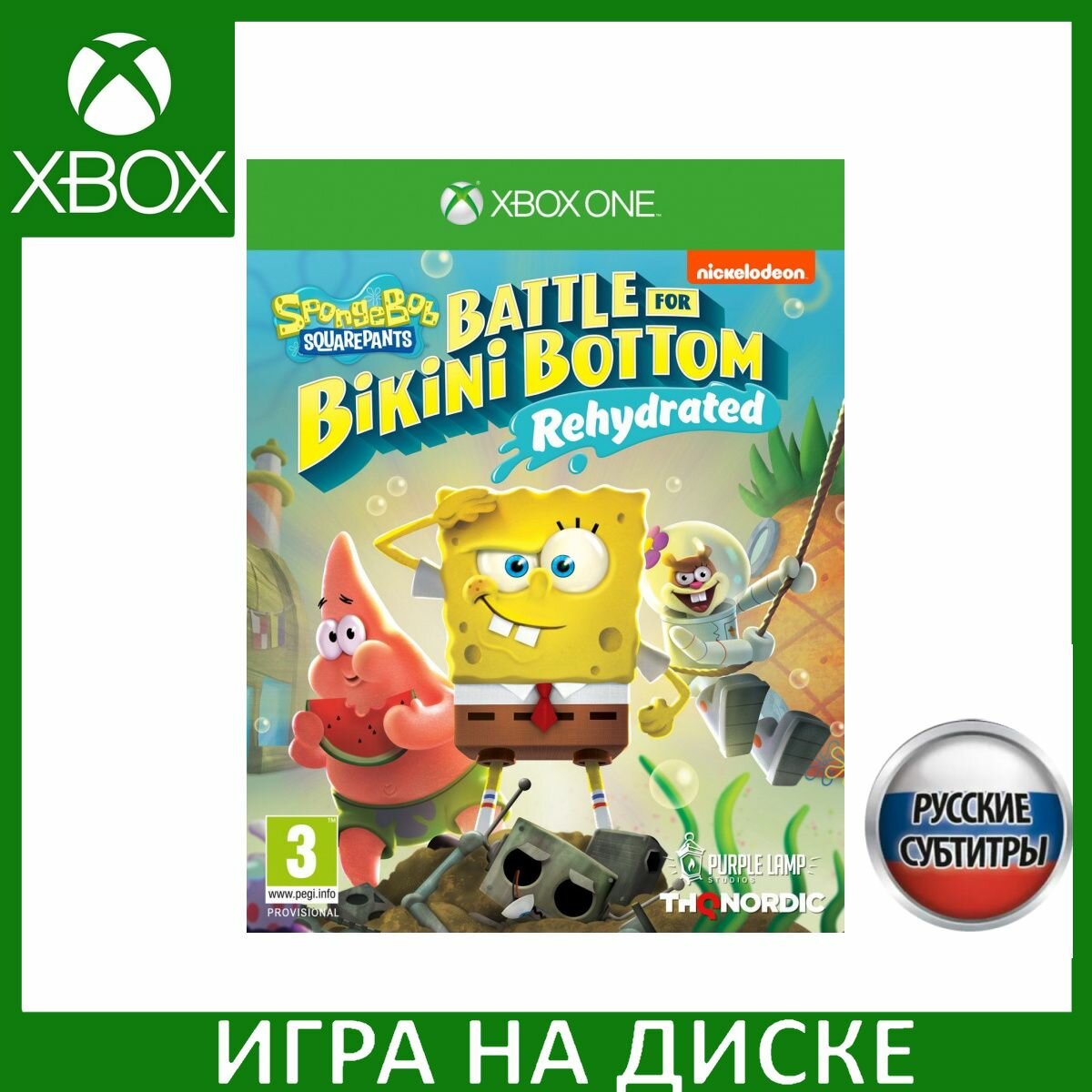 Игра SpongeBob: Battle For Bikini Bottom, русские субтитры, для Xbox One