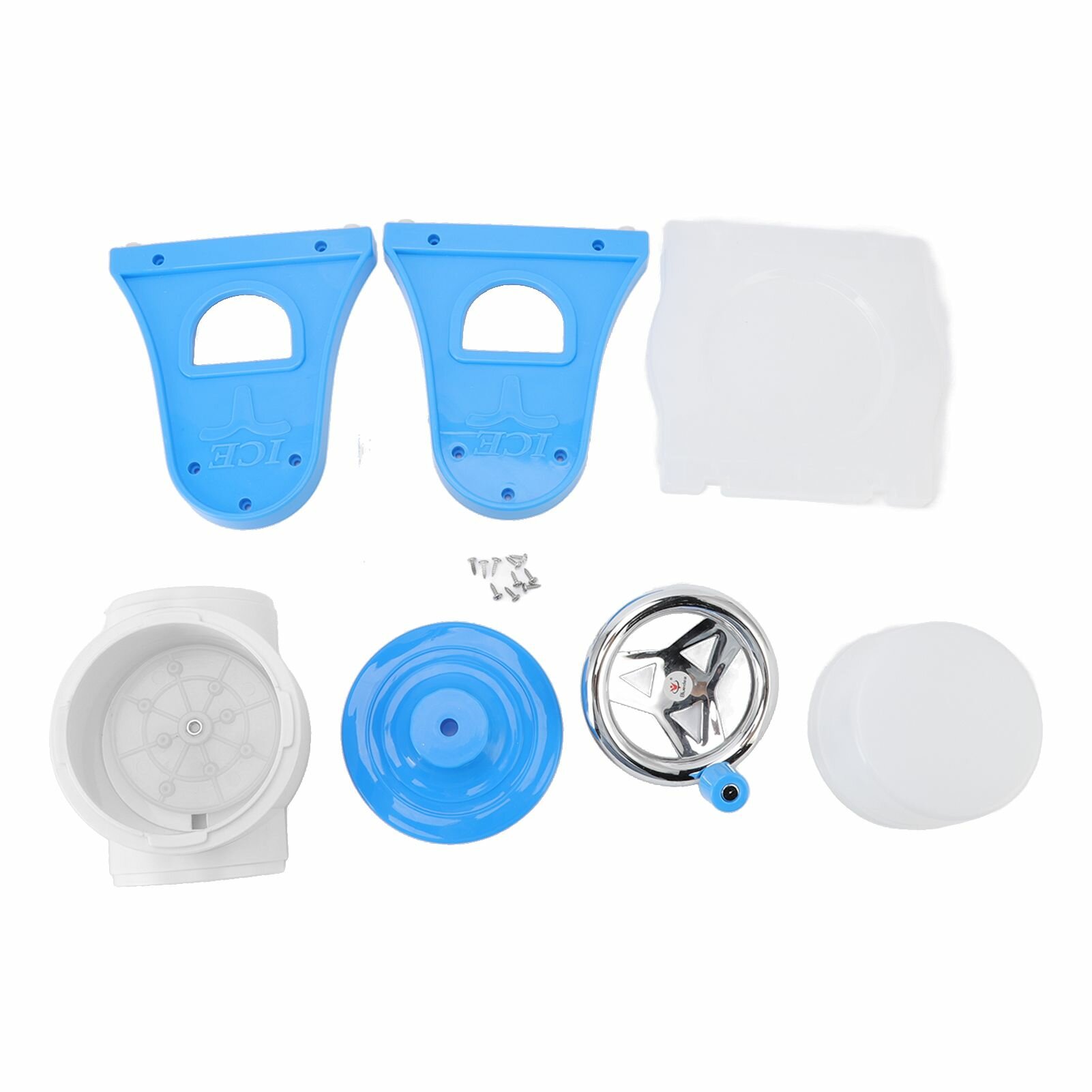 Ручная кривошипная машина для бритого льда, лезвия из нержавеющей стали, безопасная портативная дробилка для льда для дома, ресторанов, кафе, продовольственные ларьки, синий цвет