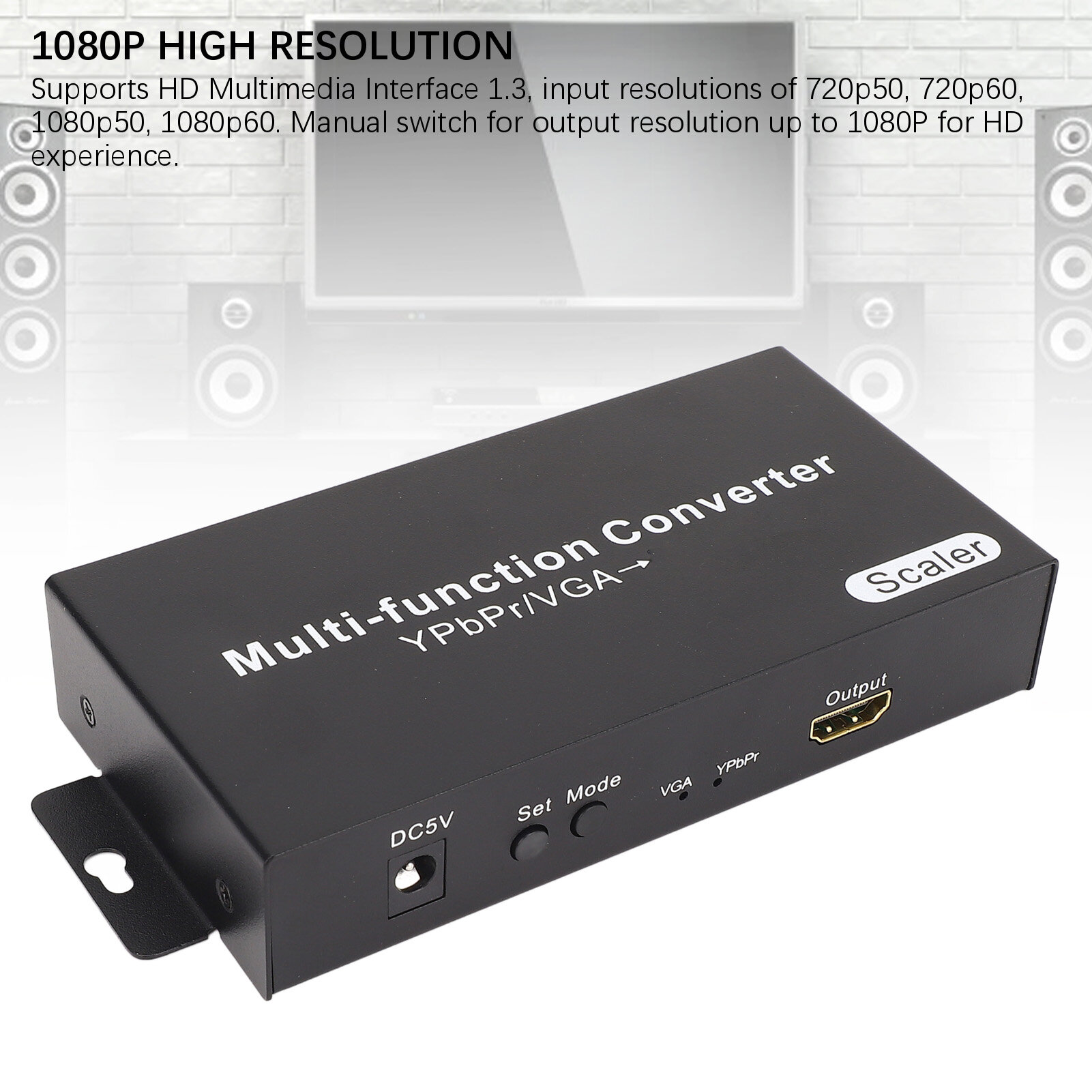 YPbPr VGA в HD мультимедийный интерфейс конвертер 1080P видео и звука адаптер для HDTV проектора дисплея вилка США