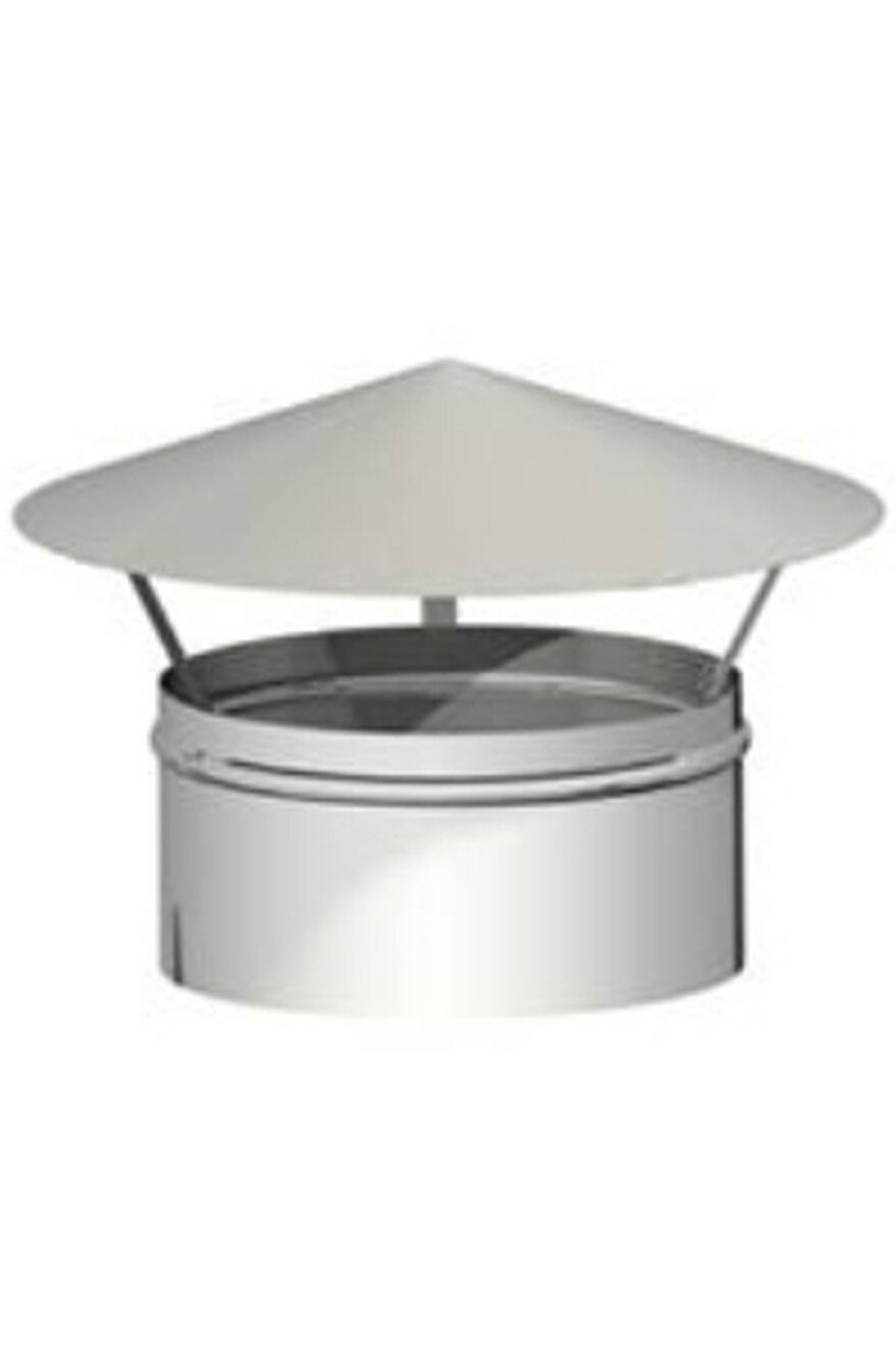 Оголовок дымохода Везувий Люкс, AISI 409, нержавеющая сталь, серебристый