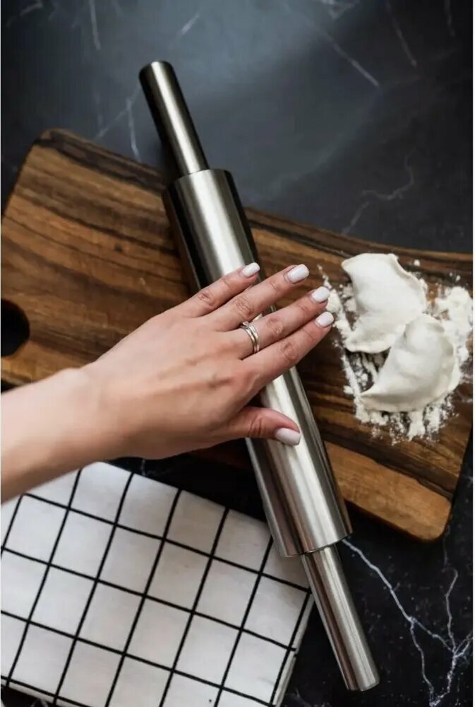 Ролик для теста профскалка, 43 см х 5 см, 1 предм.