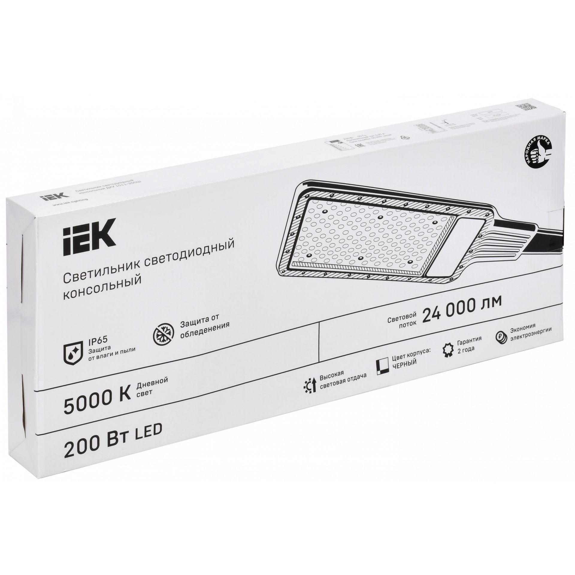 Светильник светодиодный консольный ДКУ 1011-200Ш 5000К IP65, IEK LT-DKU1-1011-200-50-K03 (1 шт.)