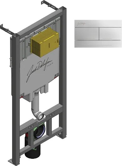 Комплект Инсталляция Jacob Delafon E29025-NF / Кнопка E4316-CP цвет хром