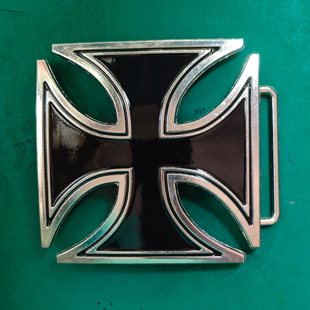 Байкерская пряжка для ремня с большой крест бляха от ремня мужская 40мм