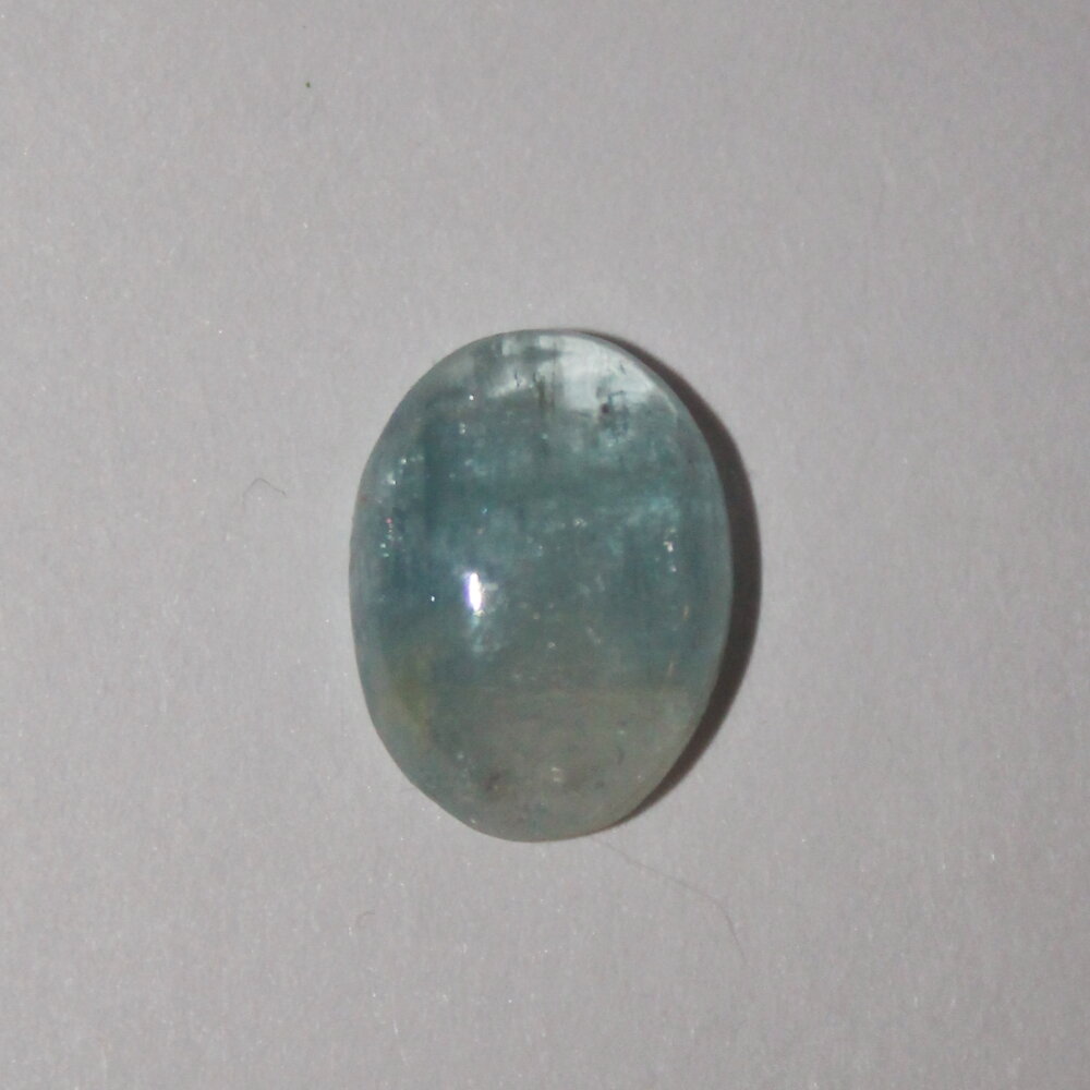 Аквамарин кабошон, 11х8х3 мм, Шерлова гора, Сибирь, «True Stones»