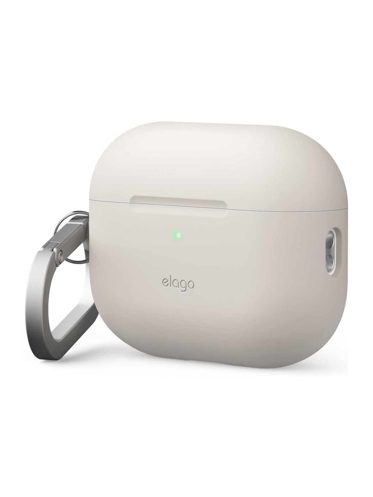 Чехол Elago для Airpods Pro 3, Silicone Hang Case тонкий силиконовый с карабином, с покрытием Soft touch, серый