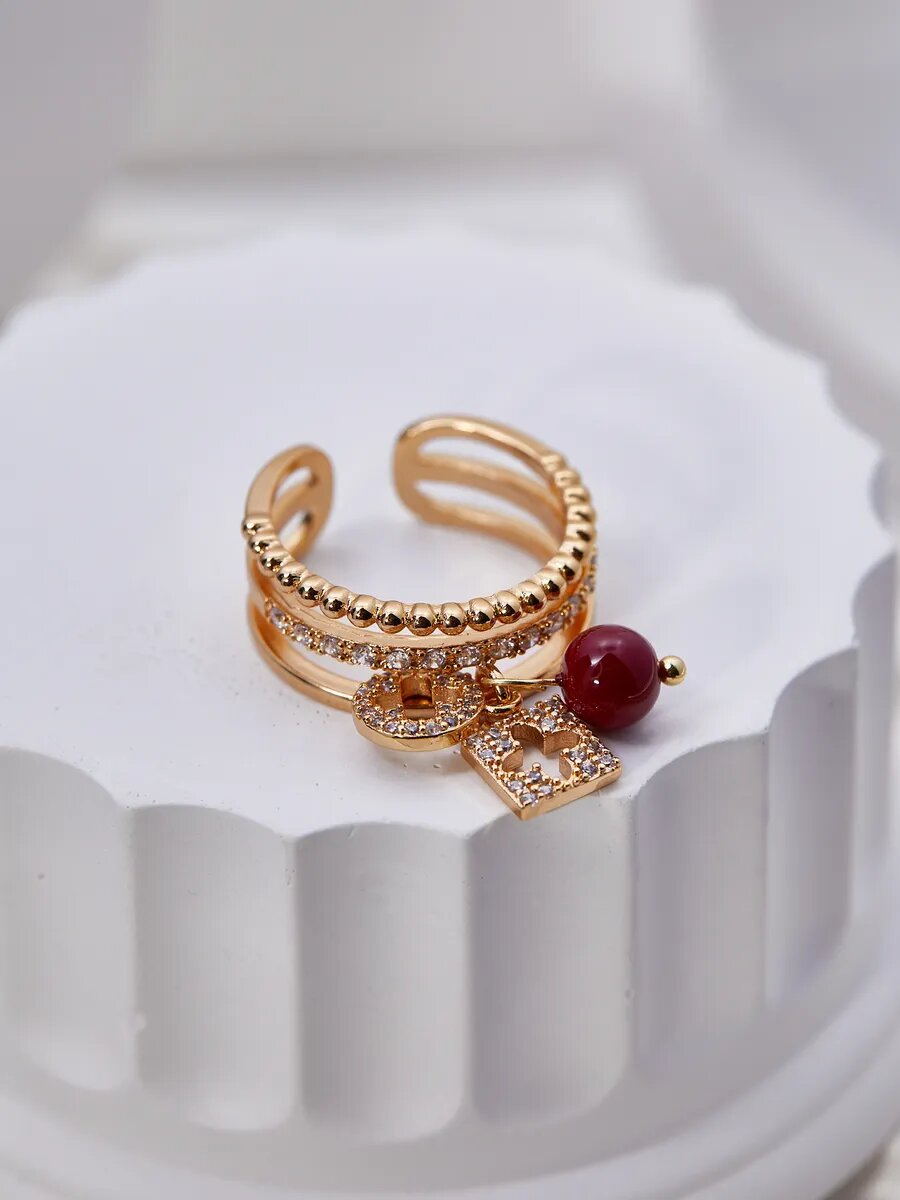 Кольцо, кристалл, фианит, циркон