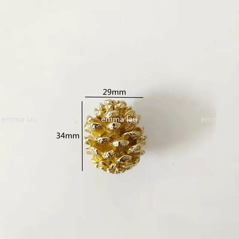 Латунные ручки для шкафов в форме животного, pine ball