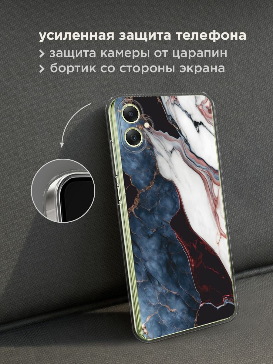 Чехол на Samsung Galaxy A06 / Самсунг Галакси А06 с принтом "Благородный мрамор" — фото 1