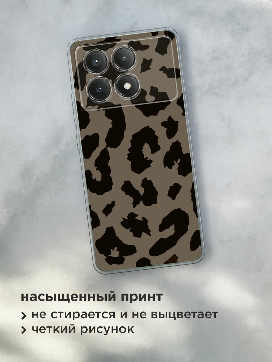 Чехол на Xiaomi Poco X6 PRO 5G / Поко X6 Про 5G с принтом "Леопардовые пятна паттерн 1" — фото 1