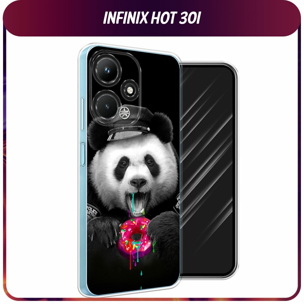 Чехол на Infinix Hot 30i / Инфиникс Хот 30i с принтом панда police