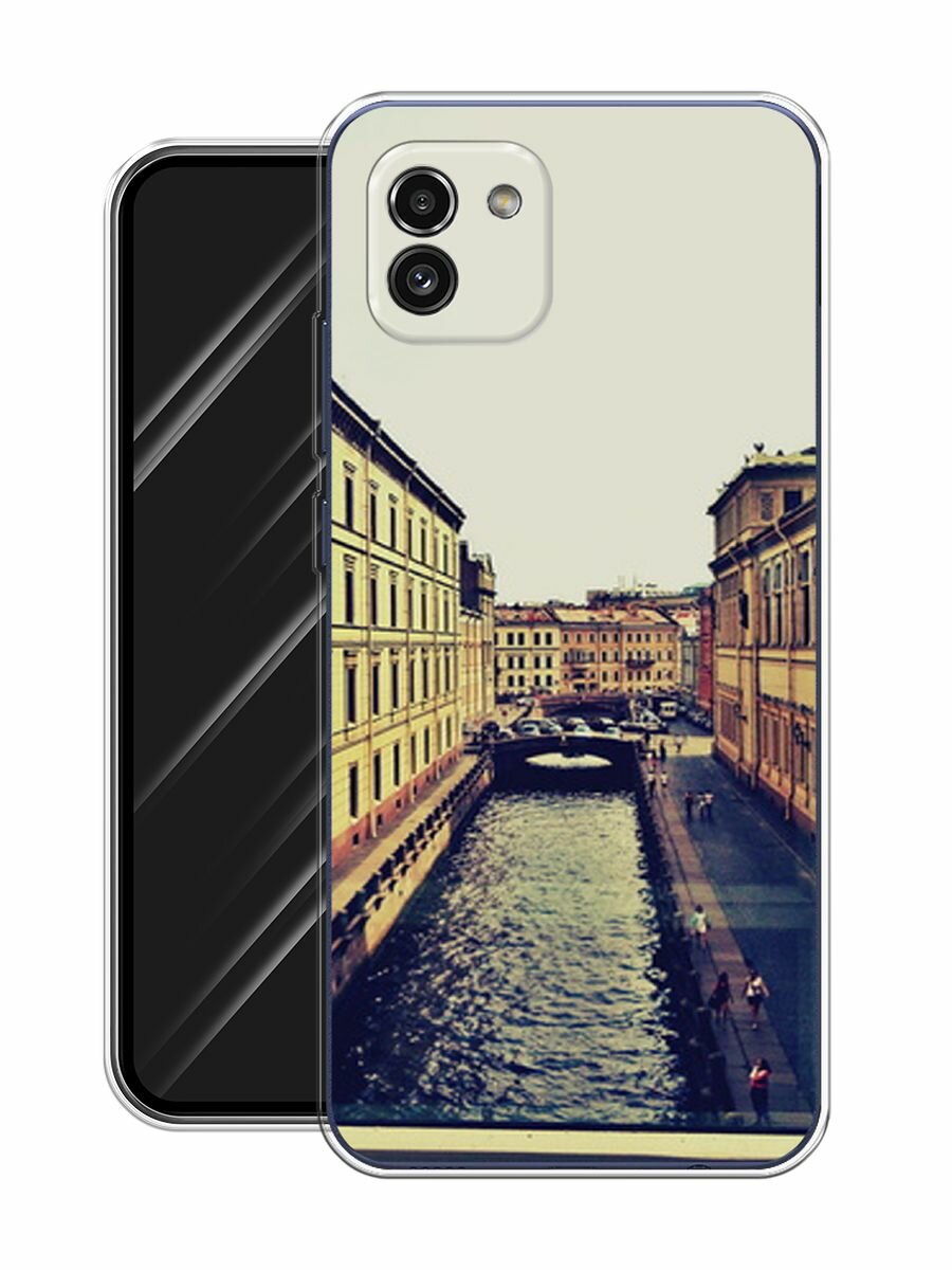 Чехол на Samsung Galaxy A03 / Самсунг Галакси А03 с принтом "Санкт-Петербург" — фото 1