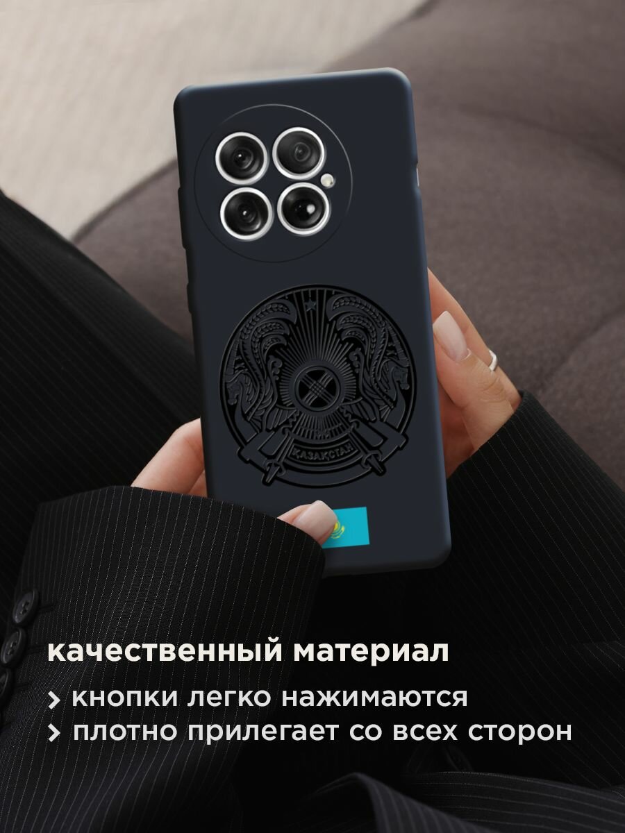 Чехол на OnePlus 13 / ВанПлас 13 с принтом "Герб и флаг Казахстана" — фото 1