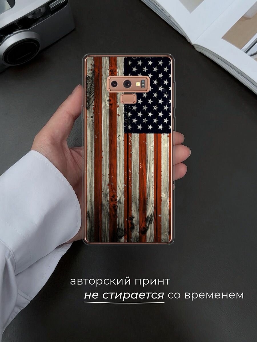 Чехол на Samsung Galaxy Note 9 / Самсунг Галакси Нот 9 с принтом "США" — фото 1