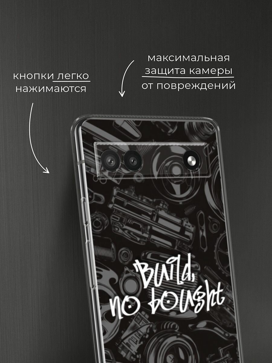 Чехол на Google Pixel 6A / Гугл Пиксель 6A с принтом "Build no bought" — фото 1