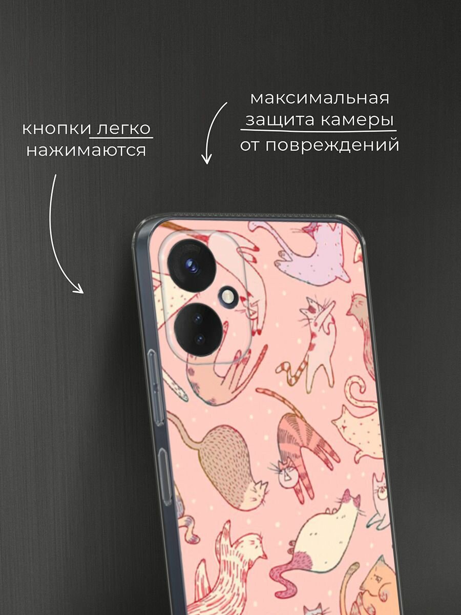Чехол на Tecno Spark 9 Pro / Техно Спарк 9 Про с принтом "Розовое счастье" — фото 1