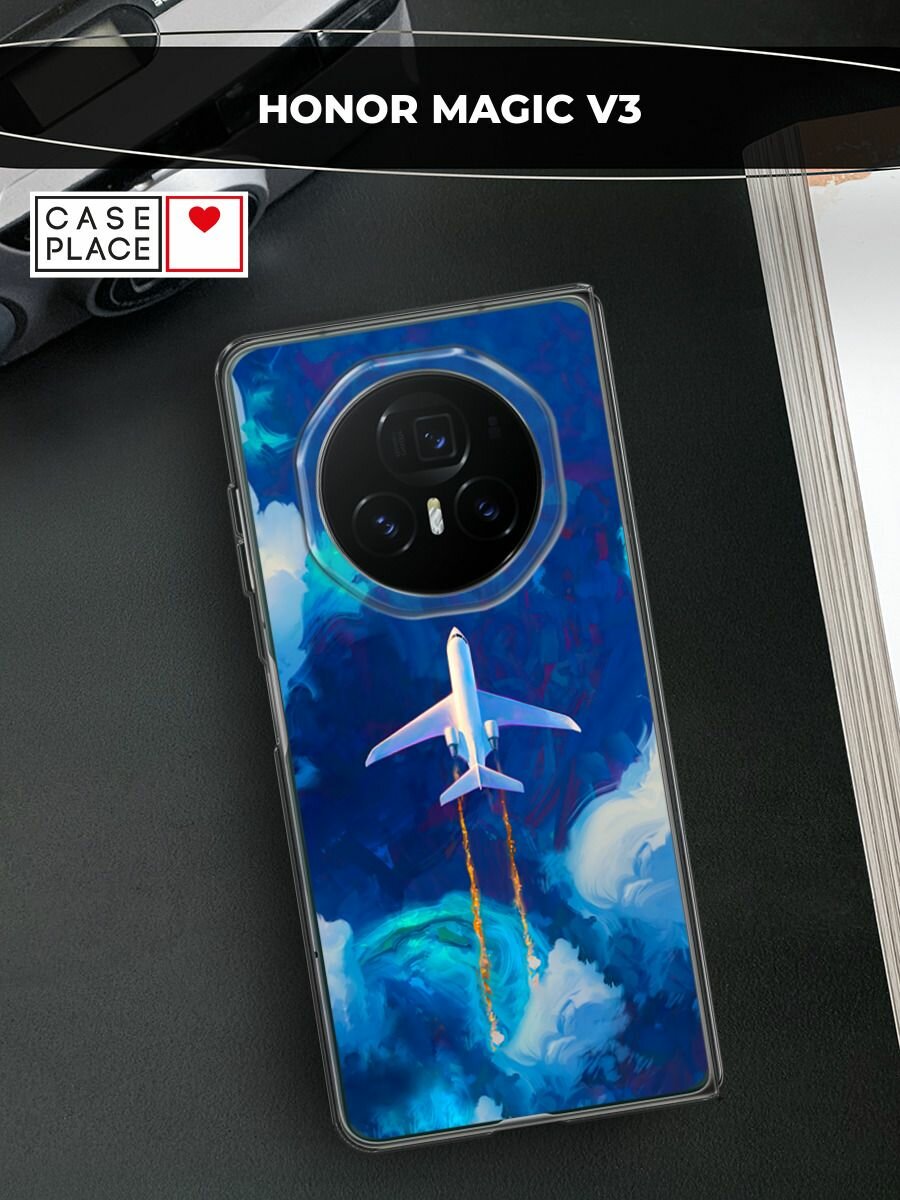 Чехол на Honor Magic V3 / Хонор Мэджик V3 с принтом "Самолет картина"