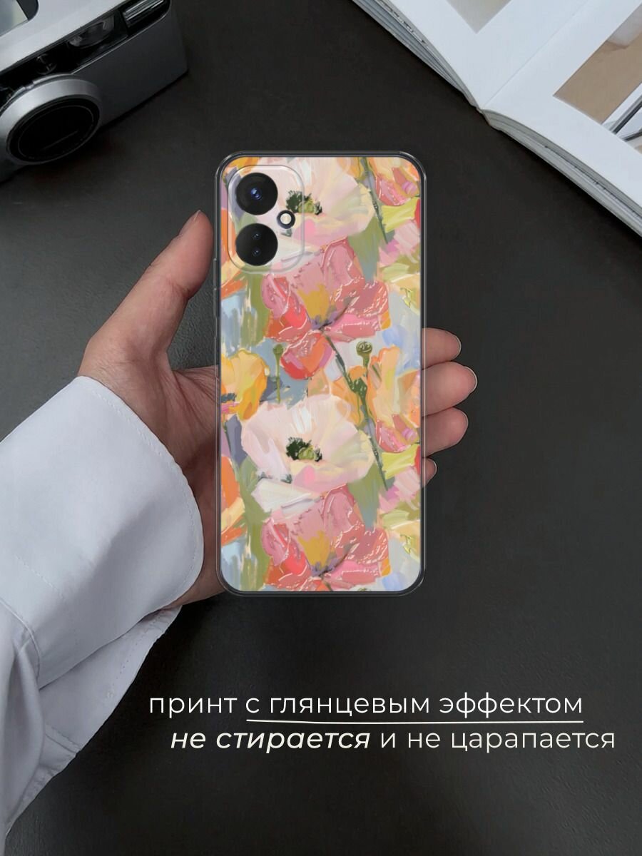 Чехол на Tecno Spark 9 Pro / Техно Спарк 9 Про с принтом "Акварельные анемоны" — фото 1