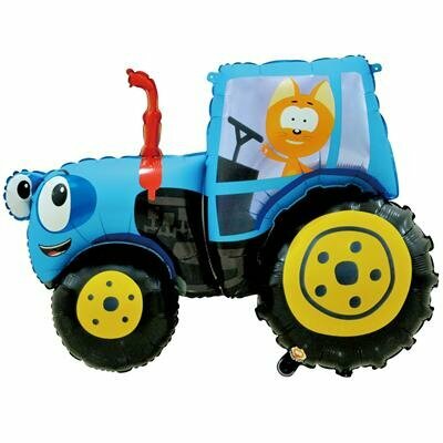 Воздушный шар фольгированный весёлая затея Котэ и Синий Трактор, 33"