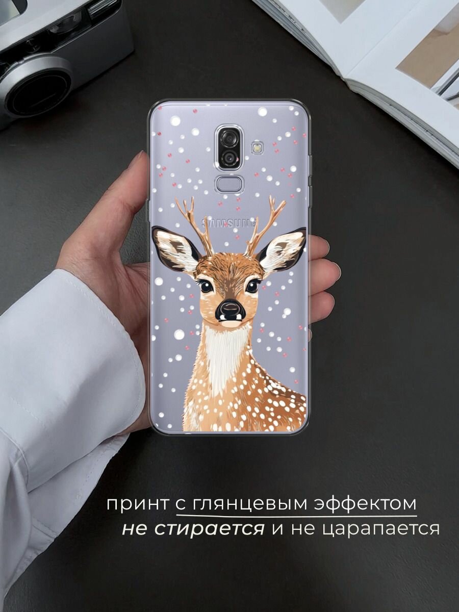 Чехол на Samsung Galaxy J8 / Самсунг Галакси Джей 8 с принтом "Гордый олень 3" — фото 1
