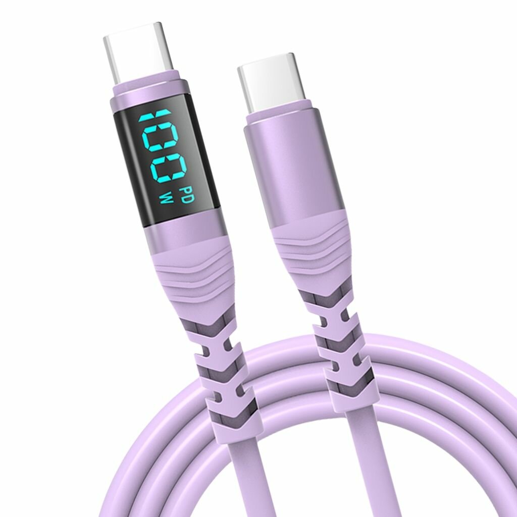 Кабель USB C на USB C 100W с цифровым дисплеем