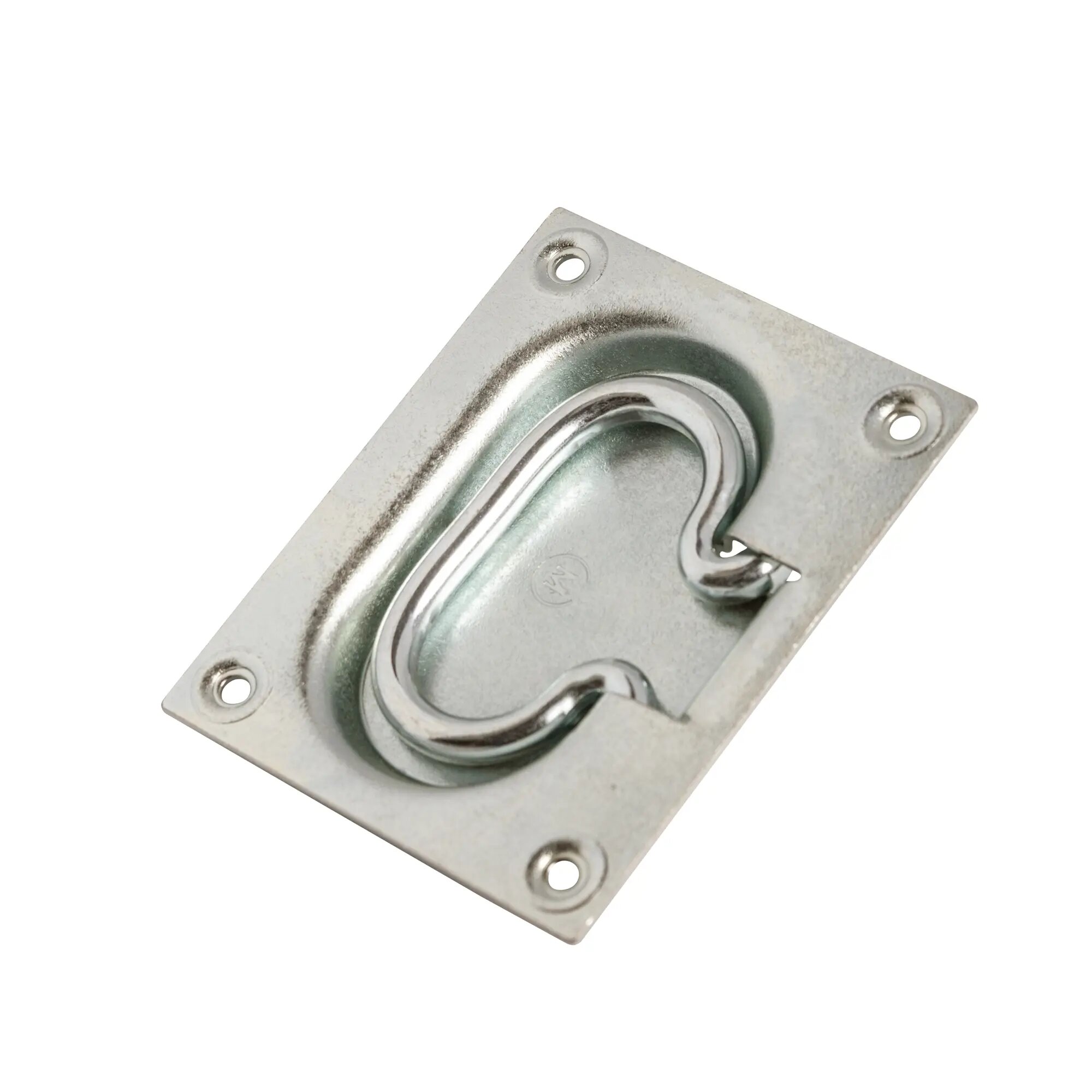 Ручка откидная Металлист 100x80 мм для мебели и дверей, хромированная с скрытым креплением