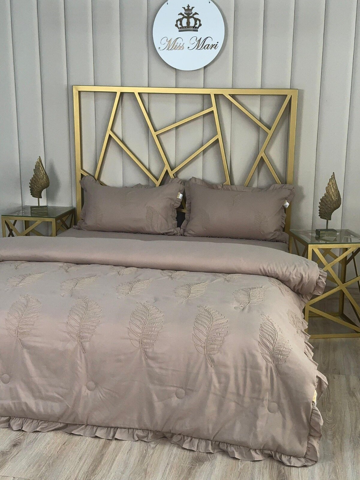 Постельное белье MISS SWEET "Зефирка", семейное, готовое одеяло, хлопок/вискоза, 230x250 см