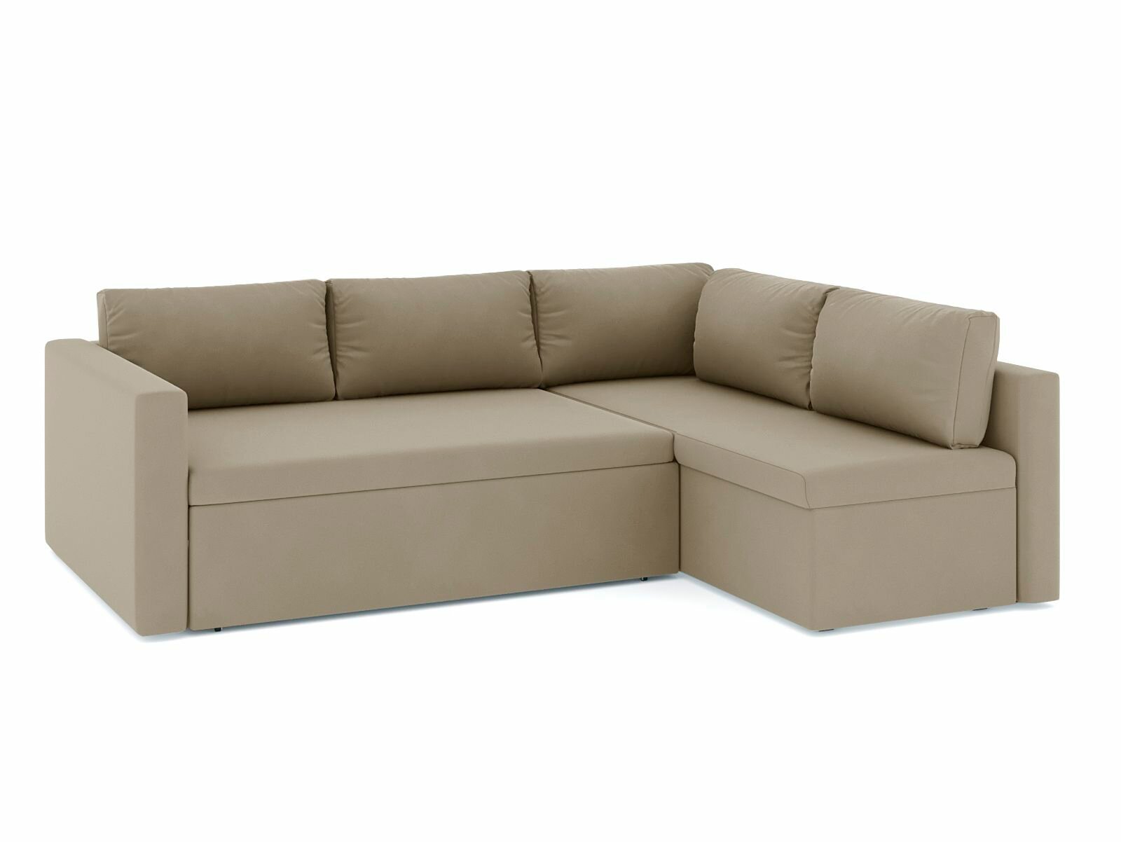 Угловой диван Мансберг, дельфин, угол левый/правый, велюр Зара Сафари