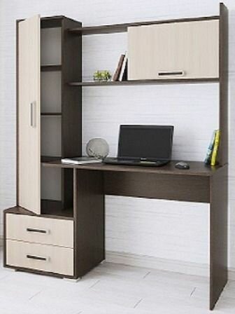 Компьютерный стол Квартет-9 венге/дуб молочный