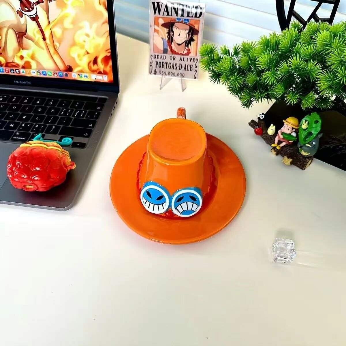 Кружка "One Piece Luffy", 220мл, ручная роспись, керамика, 1шт