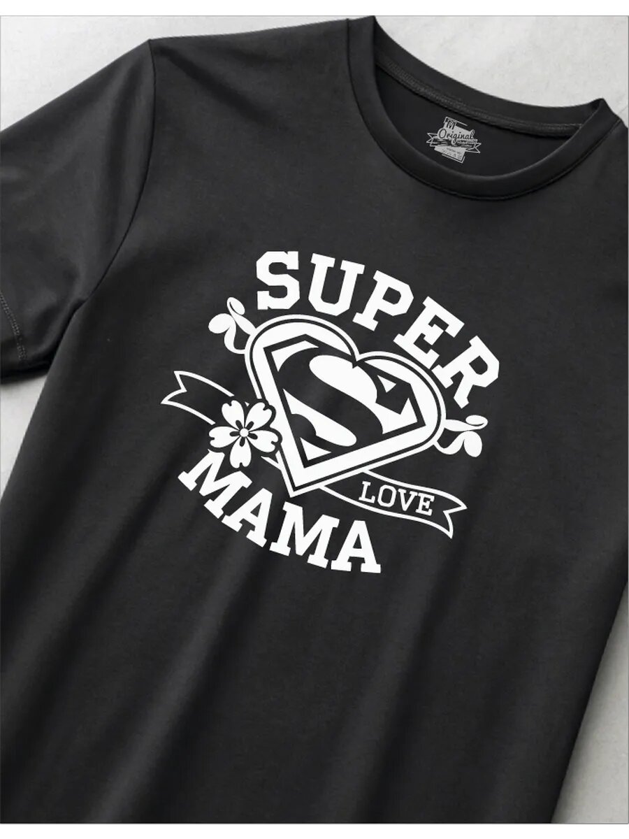 Футболка с принтом мама