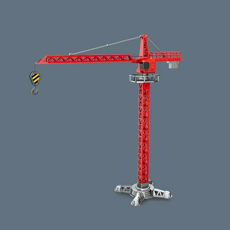 Металлическая модель башенного крана Hangjue 1:55 Красный, Красный