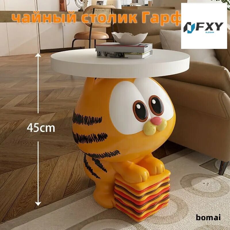 2025Эксклюзивный столик журнальный Гарфилд в арт деко с полкой